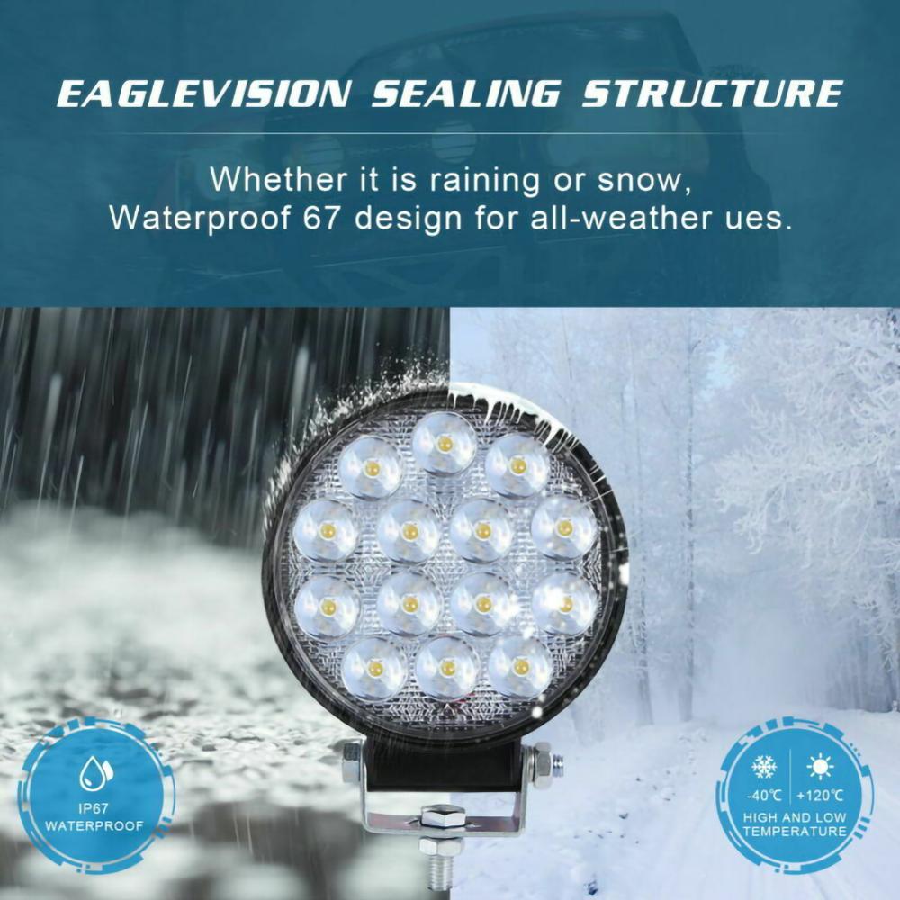 2pcs Round 140W LED Work Light Spot Lamp Offroad T... – Grandado