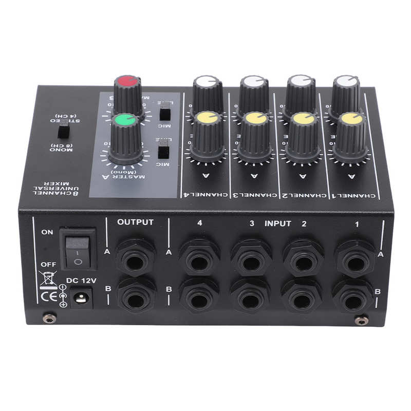 Audio Mixer 8 Channel Input Mono Stereo Sound Mixi... – Vicedeal