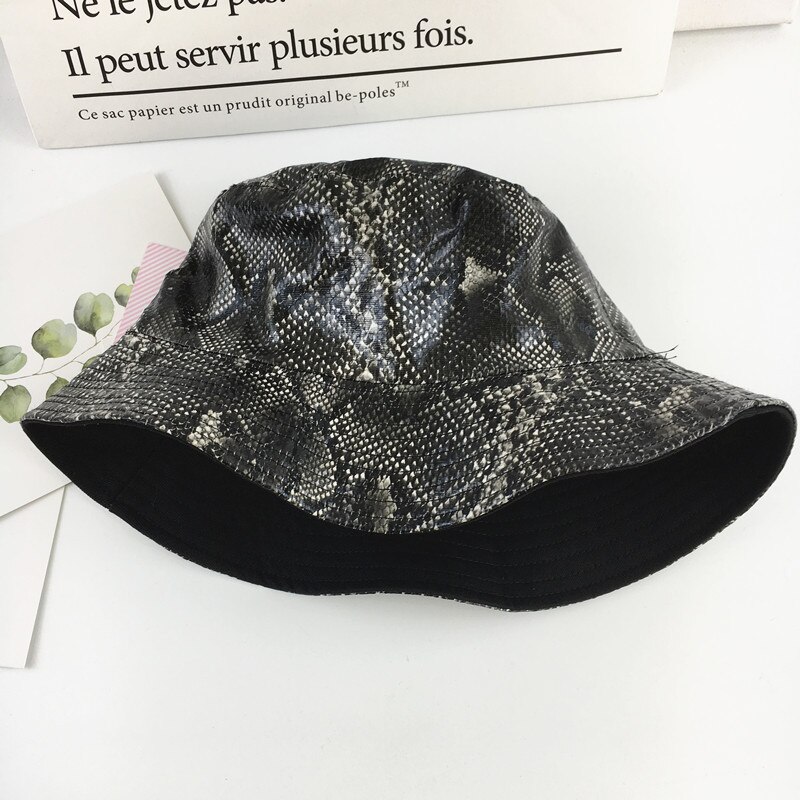 Cotton Snake print Both sides Bucket Hat Fisherman... – Vicedeal