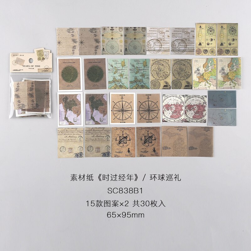 15 Sheets Retro Material Paper Vintage Writing Pap... – Vicedeal