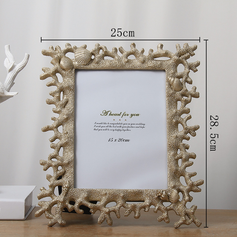 Coral Photo Frame Shell Conch Frames for Pictures ... – Grandado