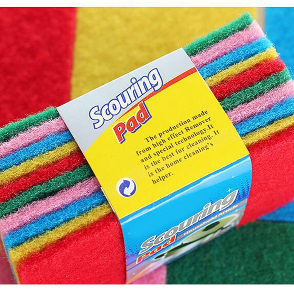 10pcs Scourer Dish Pad Cloth Cleaning Wiper Rags f... – Vicedeal