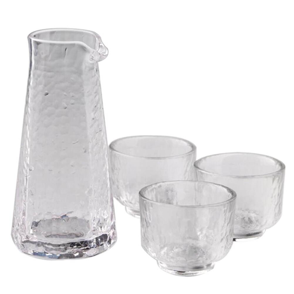 1 Set 4Pcs Glass Sake Cups Japanese Style Sake Set... – Vicedeal