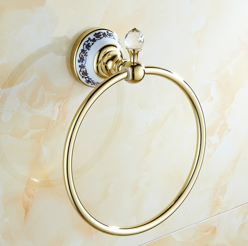 Euro Bathroom Accessories , Solid Brass Gold Finis... – Vicedeal