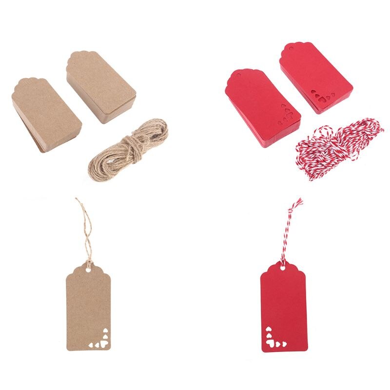 100pcs Heart Kraft Paper Hang Tags Wedding Party F... – Vicedeal