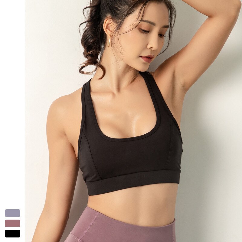 Fitness Shockproof Mesh Sports Bra Women Seamless ... – Grandado