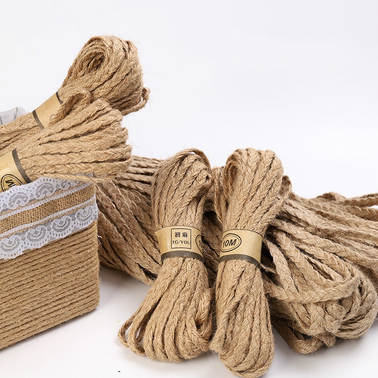 1cmx10M Vintage Jute Burlap Hessian Braided Cords ... – Vicedeal