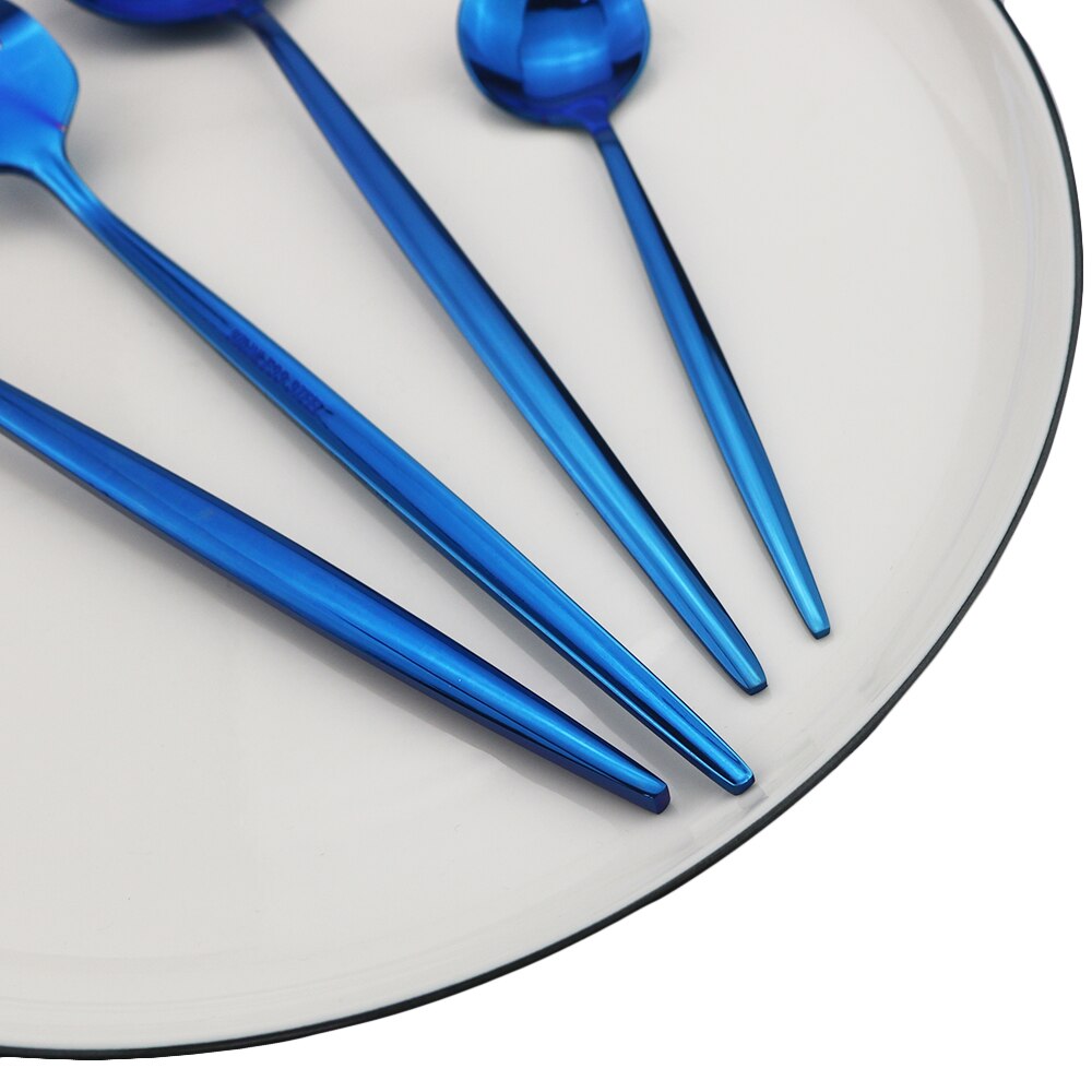 And Noble Blue Cutlery Set Tableware Set 304 Stain... – Grandado