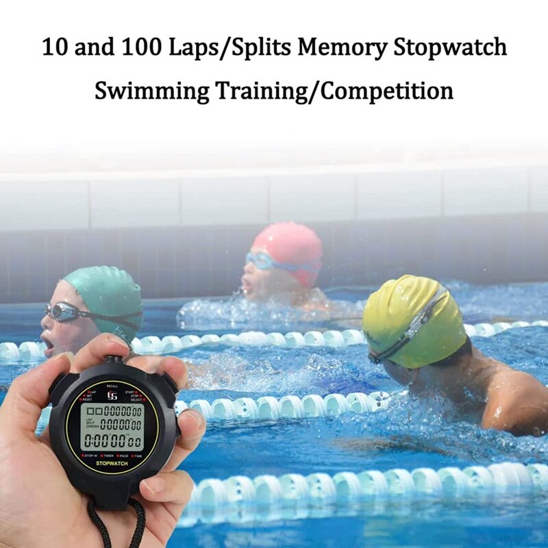 Digital Sports Stopwatch, 10Lap /Split Memory Stop... – Vicedeal