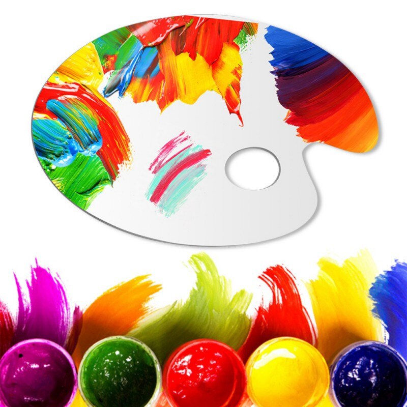 1Pc Clear Acryl Verf Palet Met Duim Gat Ovale Kuns... – Grandado
