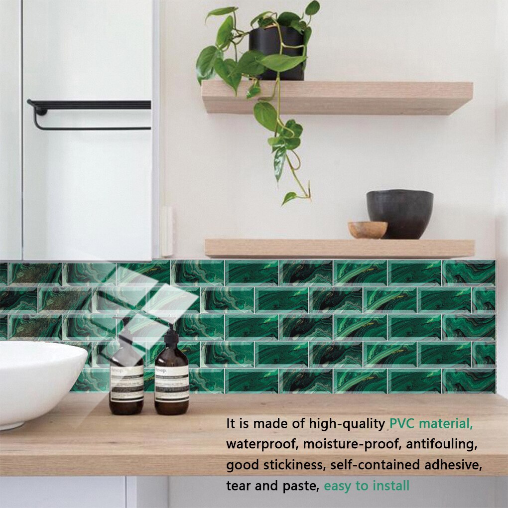 48pcs 20x10cm Vintage Waterproof Tile Stickers Tur... – Grandado