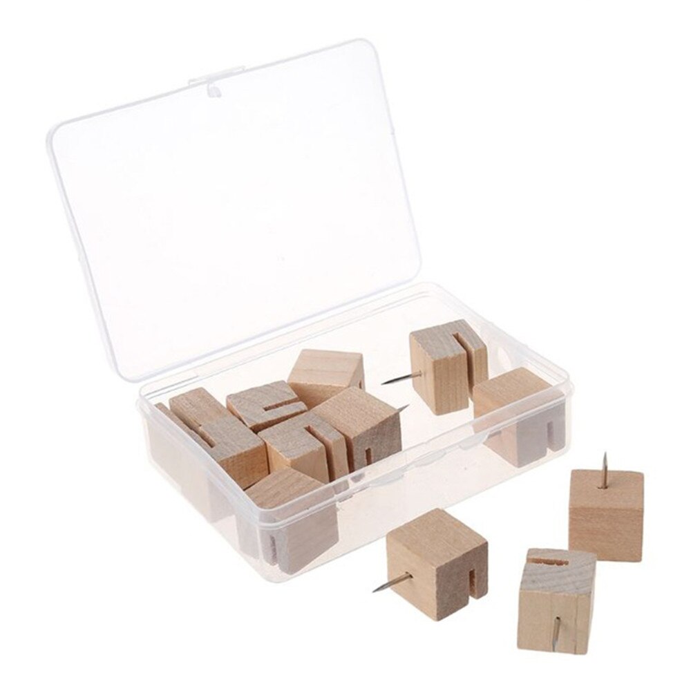 Wood Push Pins 6/12Pieces Square Wooden Thumb Tack... – Grandado