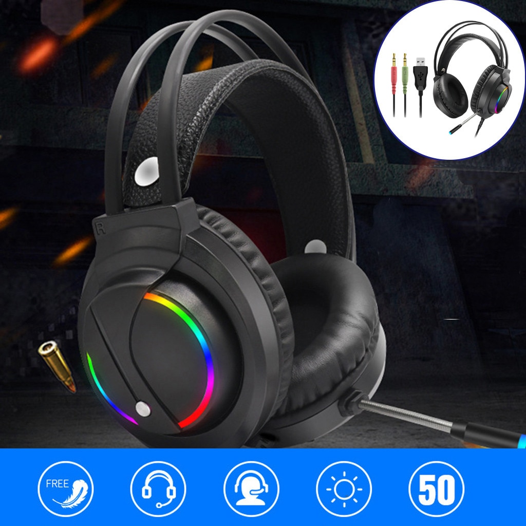 Gaming Headset Bluetooth Oortelefoon Bedrade Gamer... – Vicedeal