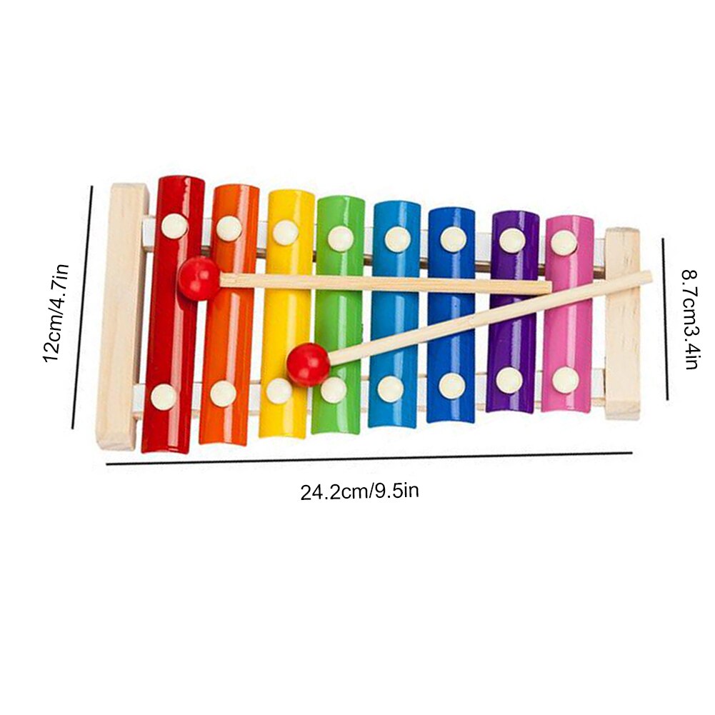 Wooden Xylophone Piano Wooden Eight-tone Xylophone... – Grandado
