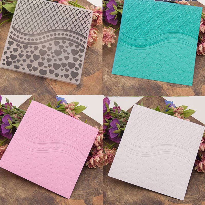 Heart Lattice Wavy EMBOSSING FOLDER for Card Makin... – Grandado