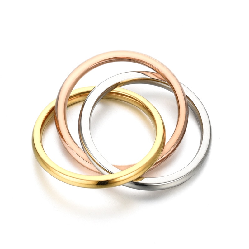 Classic Trinity Ring Three Ring Winding Ring Women... – Grandado