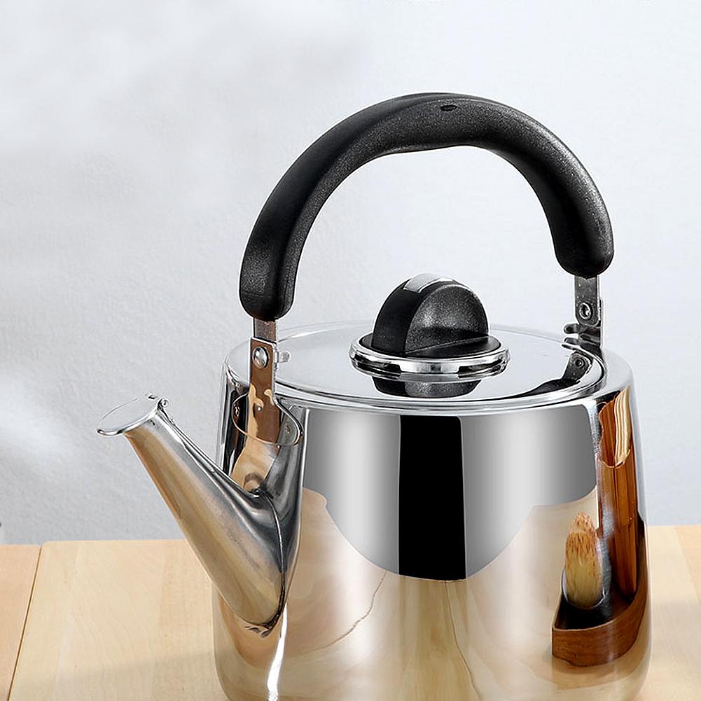 Stainless Steel Teapot Pot Silver Metal Kettle Loo... – Grandado