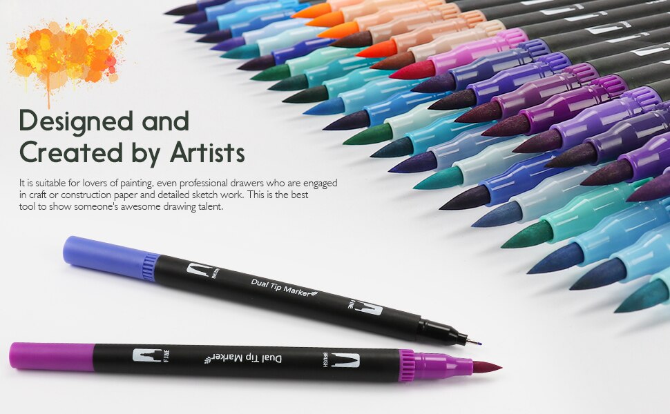 100 Colors Marker Pens Drawing Painting Manga Sket... – Grandado