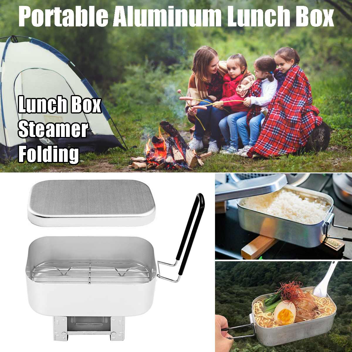 Vouwen Kachel Lunchbox Stomen Rack Combo Set Campi... – Vicedeal