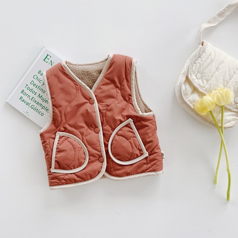 Children's Cotton Vest Warm Velvet Baby Boy Jacket... – Vicedeal