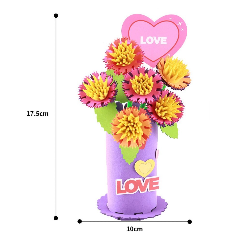 4Pcs/Set Kids DIY EVA Potted Flower Handmade Craft... – Grandado