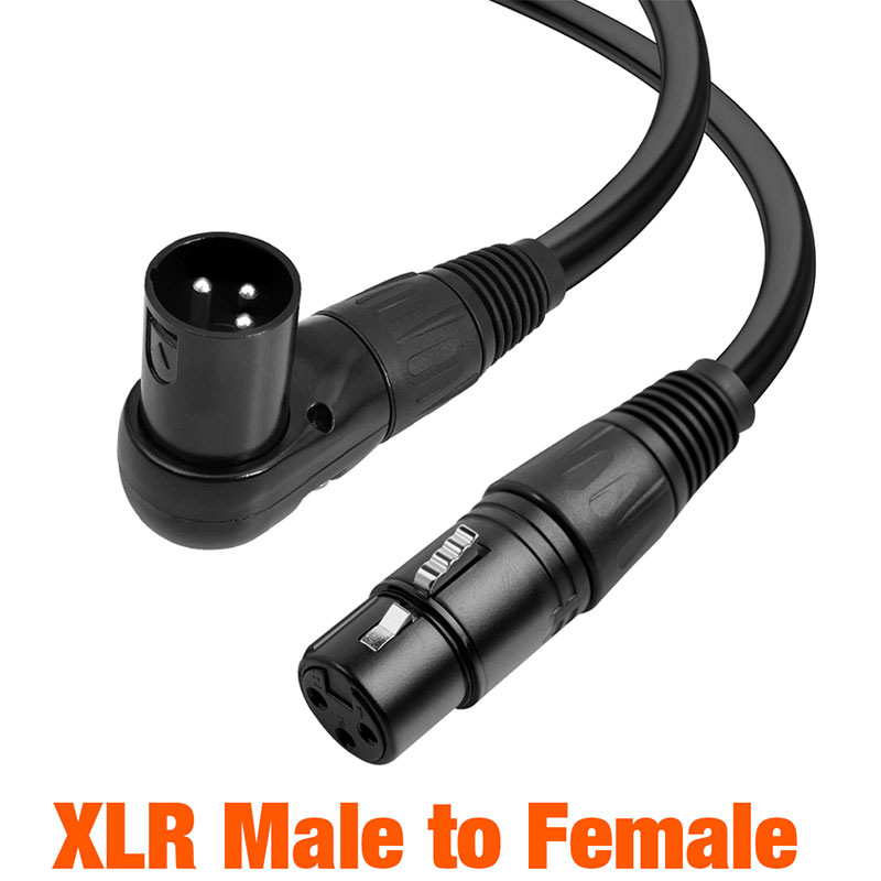 XLR Microphone Extension Adapter Cable 90 Degree X... – Grandado