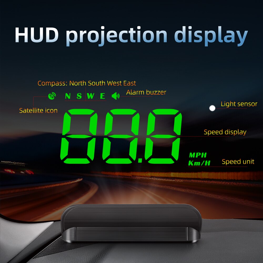 HD HUD M1 Car GPS Speed Monitor HUD Car Computer D... – Grandado