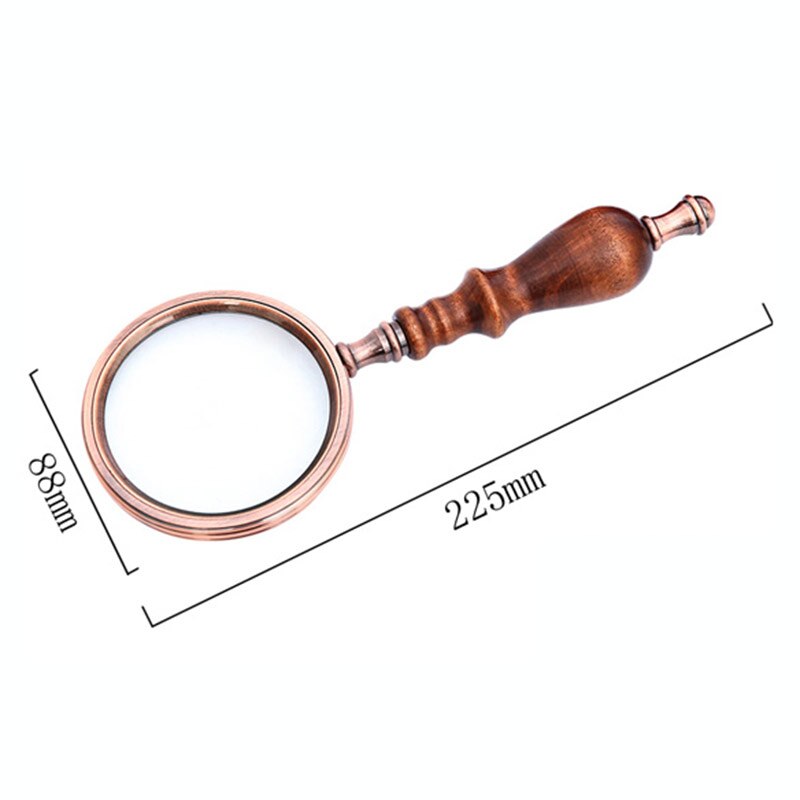 10X 75mm Retro Handheld Magnifier Wooden Handle Vi... – Grandado