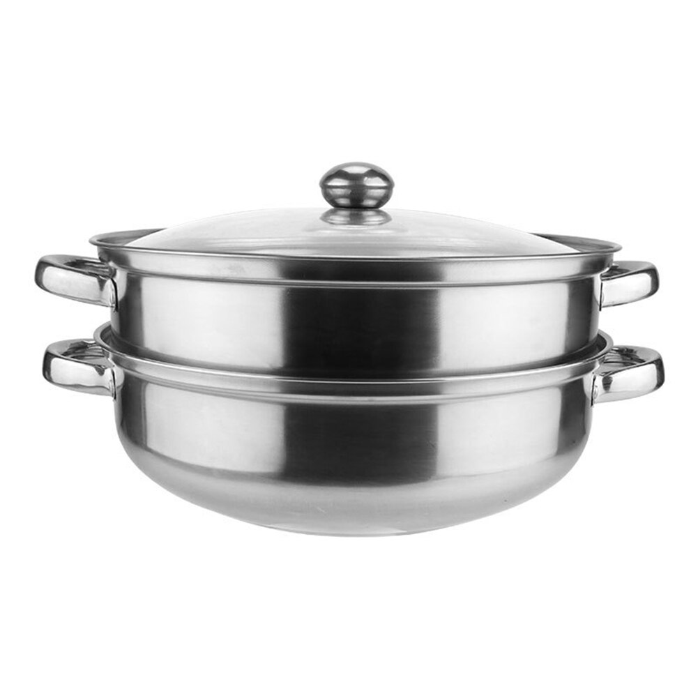 28cm 2-Layer Steamer Stainless Steel Kitchen Boili... – Vicedeal
