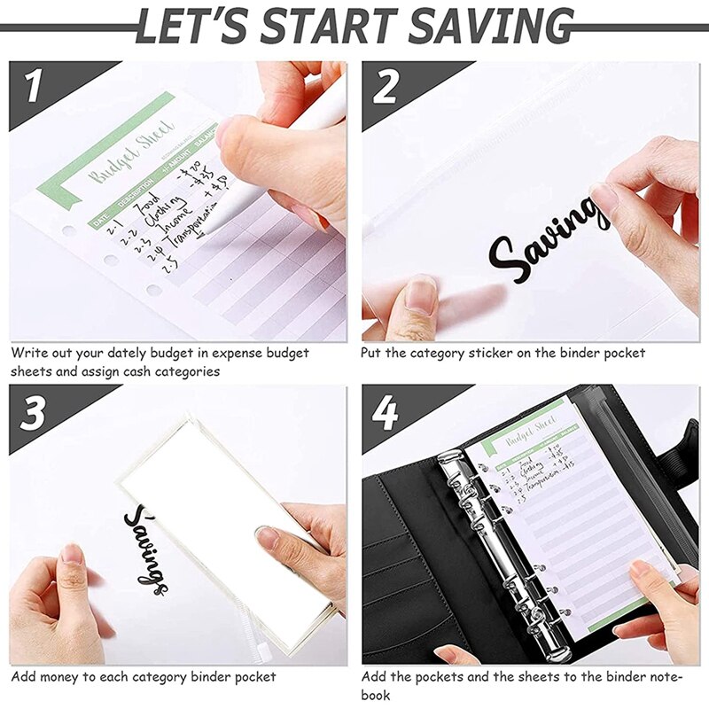 A6 Binder,PU Refillable 6 Ring Notebook Binder Bin... – Vicedeal