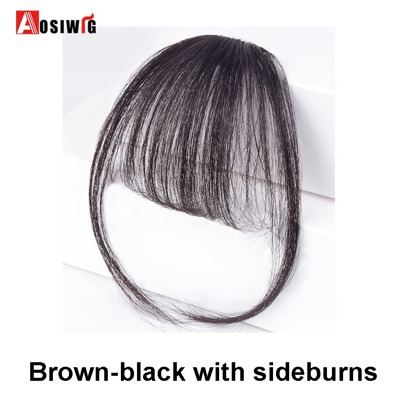 AOSIWIG Synthetic Pure Color Blunt Air Bangs Hair ... – Vicedeal