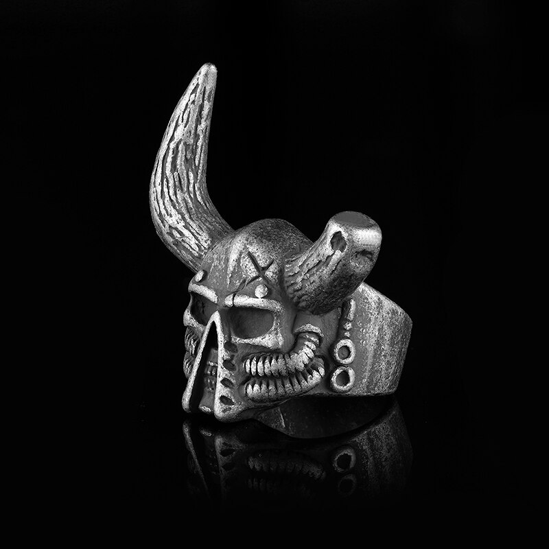 Cool Good Detail Broken Angle Skull Evil Ring Nors... – Grandado