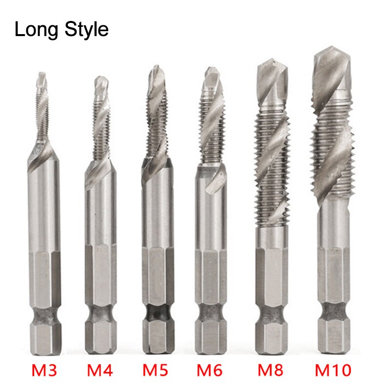 6Pcs Tap Drill Bit Hex Shank Titanium Plated HSS S... – Vicedeal