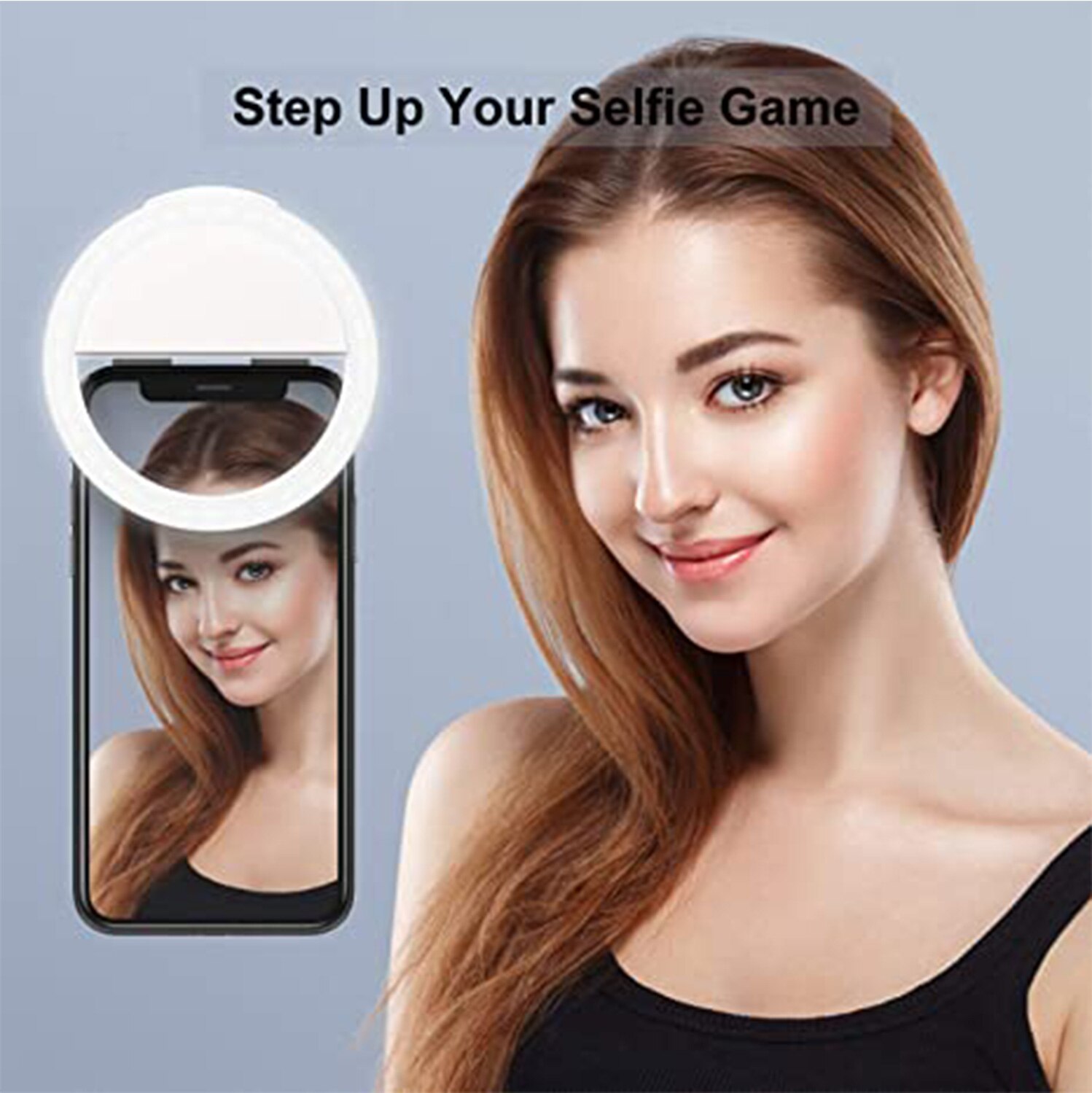 Selfie Ring Light Rechargeable Portable Clip-on Fi... – Grandado