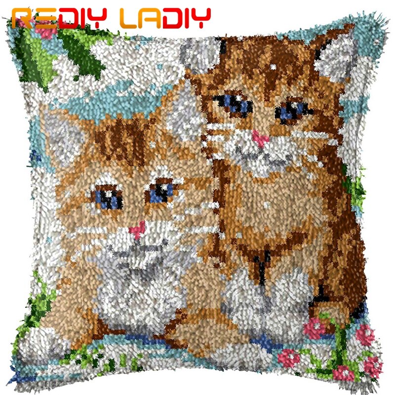 Klink Haak Kussen Wit Kitten Kat Kussensloop Gedru... – Grandado