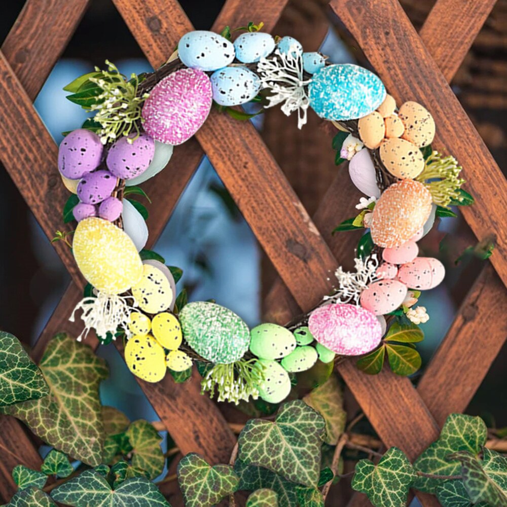30cm Easter Egg Wreath Wall Window Hanging Easter ... – Vicedeal