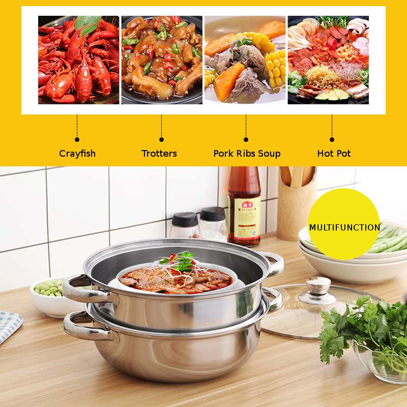 Stainless Steel 2 layer Thick Steamer pot Soup Ste... – Grandado