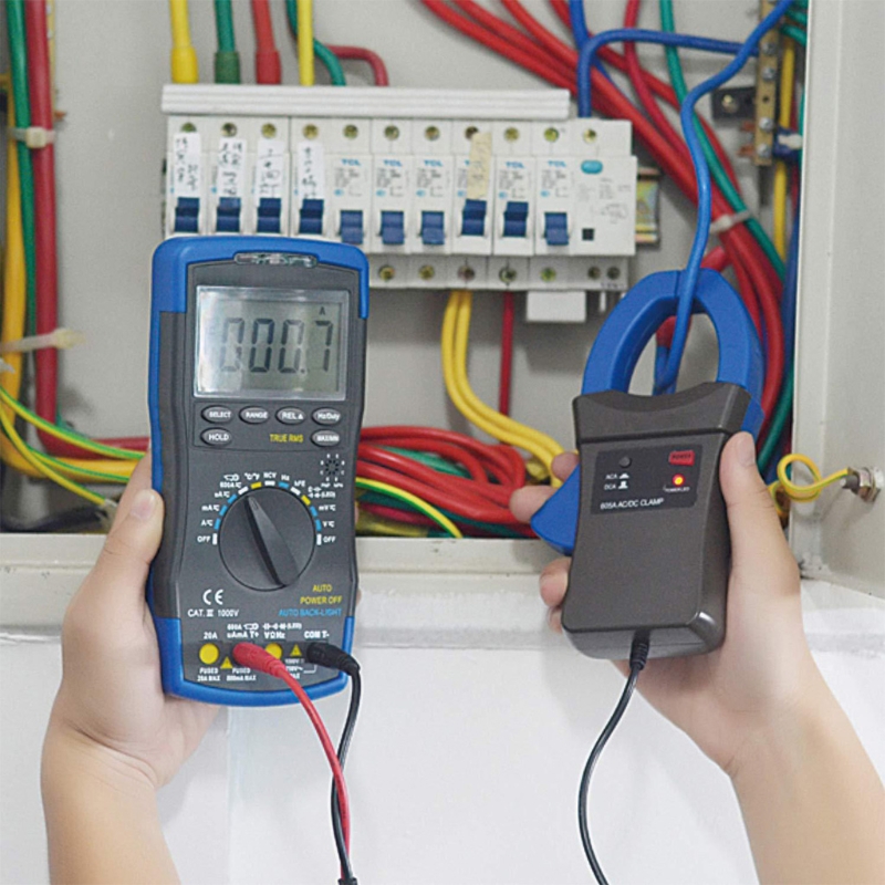 Clamp-On Multimeter Digital Clamp Meter 600A DC/AC... – Grandado