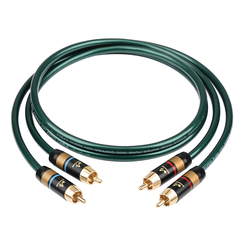 HIFI rca cable OCC nerving core cable double shiel... – Grandado