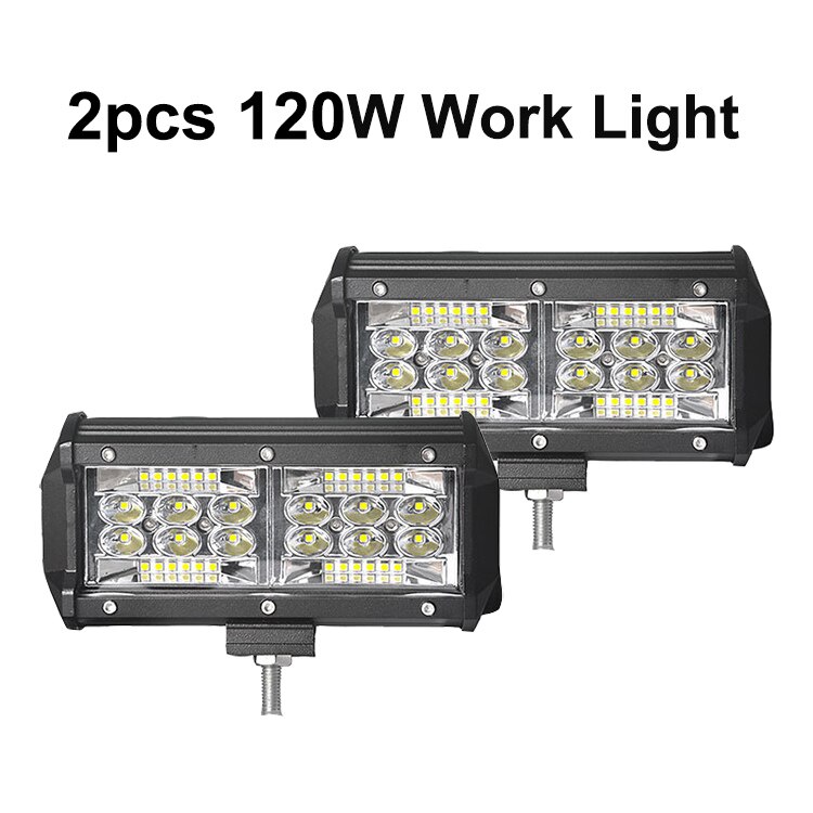 ANMINGPU 4" 7" 60W 120W LED Light Bar for Car Jeep... – Grandado