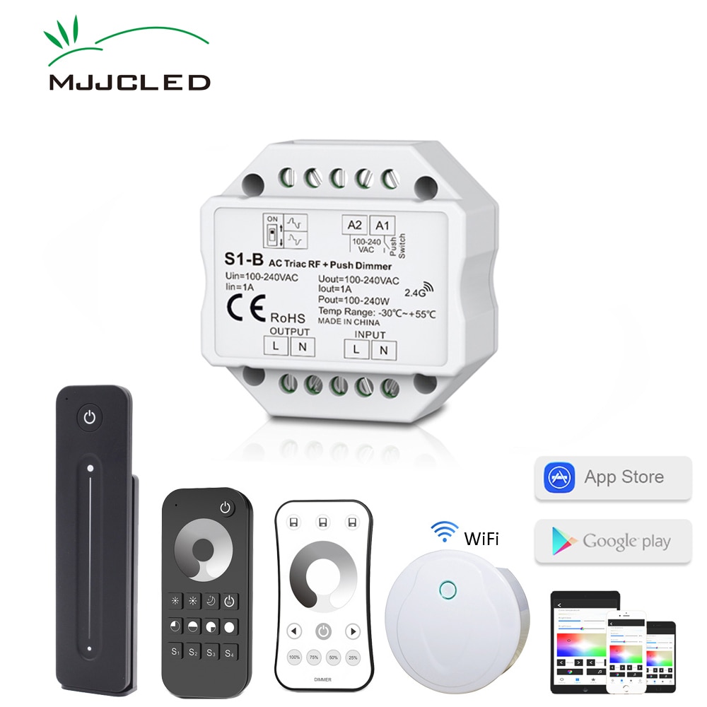 Triac LED Dimmer 220V EU 230V 110V AC Wireless RF ... – Grandado