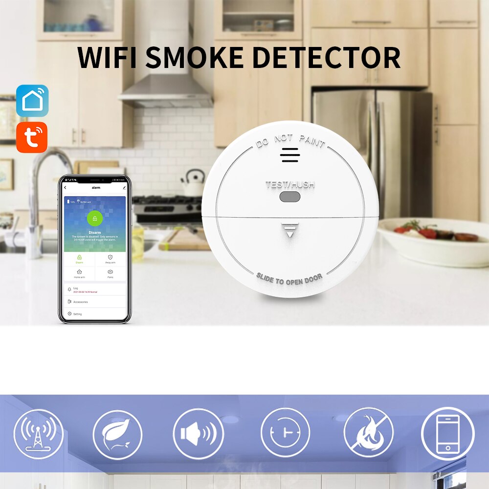 Tuya wifi Smoke fire Alarm Home Security System Fi... – Grandado