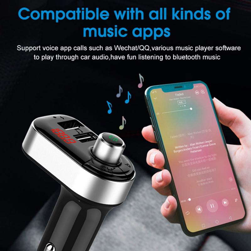 Bluetooth FM Transmitter USB Aux Modulator Handsfr... – Grandado