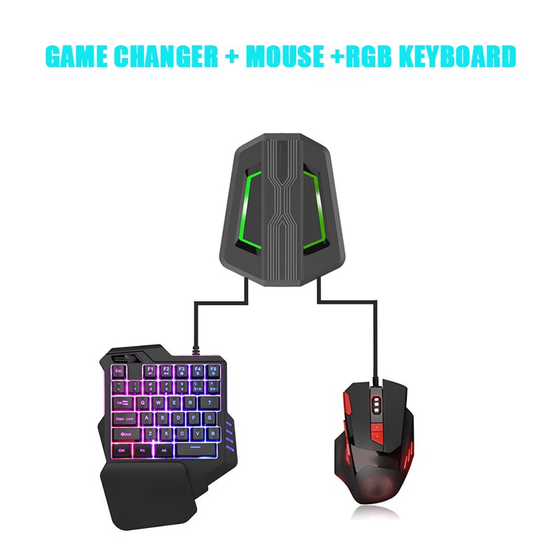 One-hand keyboard colorful RGB macro recording gam... – Grandado