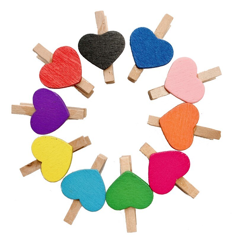 10Pcs per packKawaii Colorful Star Mini Wood clip ... – Grandado