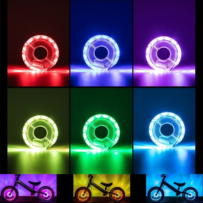 Smart Led Fiets Wiel Licht Fiets Voor Staart Hub S... – Vicedeal