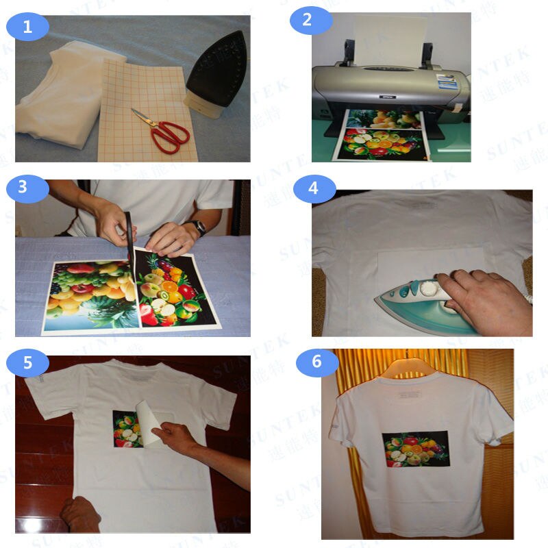 50sheets/lot Inkjet Heat Transfer Paper for Light ... – Grandado