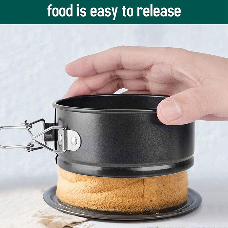 4Pcs Springform Cake Pan - 4 Inch Steel Nonstick L... – Grandado