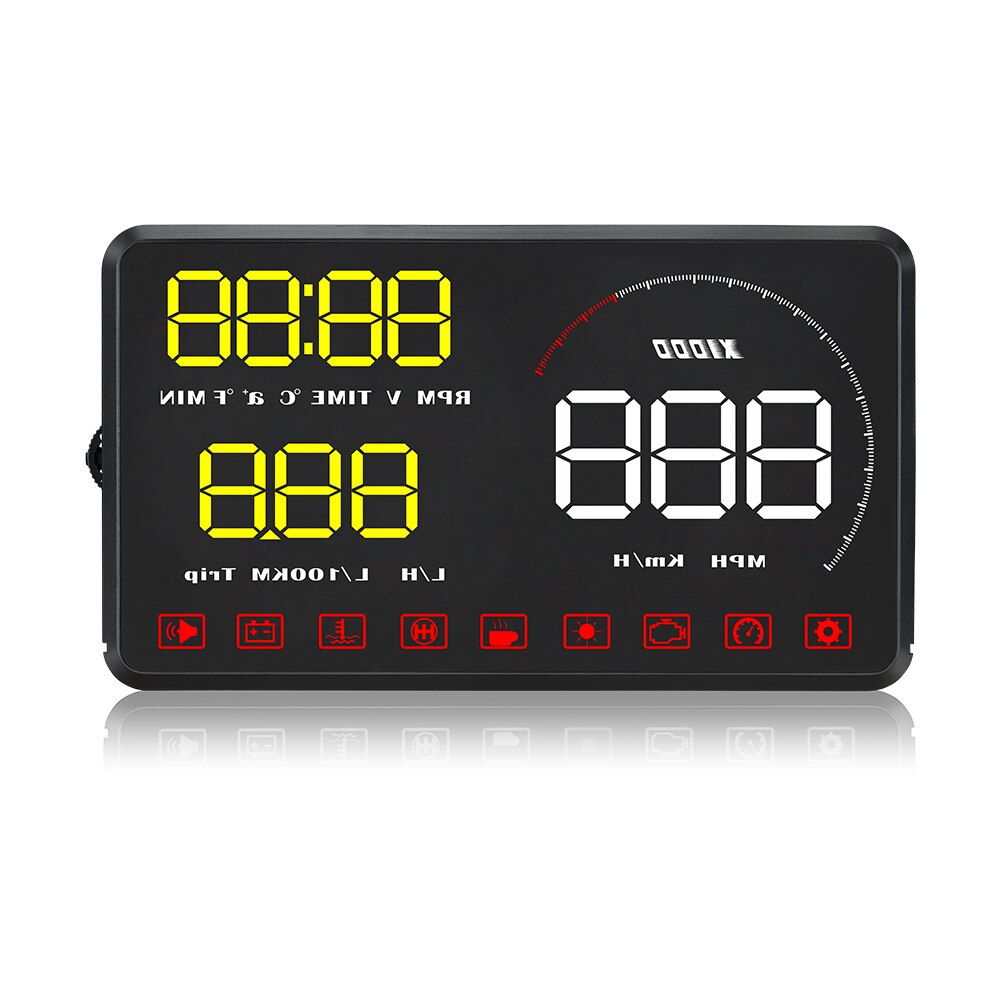 Universal HUD A9 GPS Speedometer Car OBD2 LED Head... – Grandado