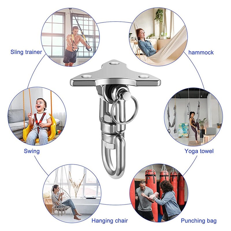 Ceiling Hook Hanging Chair 360° Rotate Ceiling Hoo... – Grandado